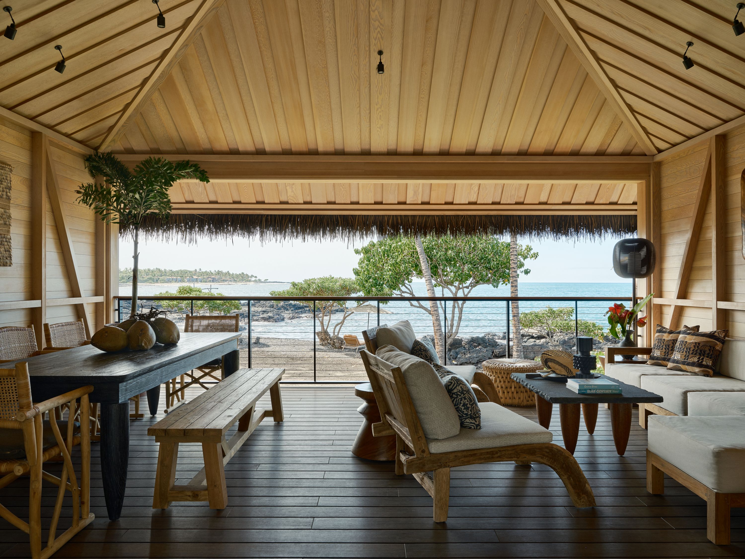 Ocean Front Black Sand Two Bedroom Kauhale | Kona Village